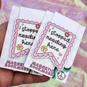 Stopped Reading Here Bookmark - Laminated Magnetic Page Marker - Great ...