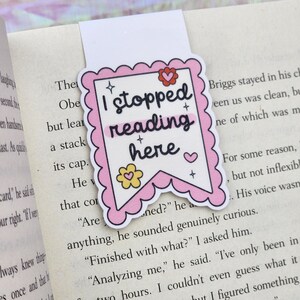 Stopped Reading Here Bookmark - Laminated Magnetic Page Marker - Great ...