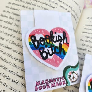 Bookish B Bookmark - Laminated Magnetic Page Marker - Great Gift for ...