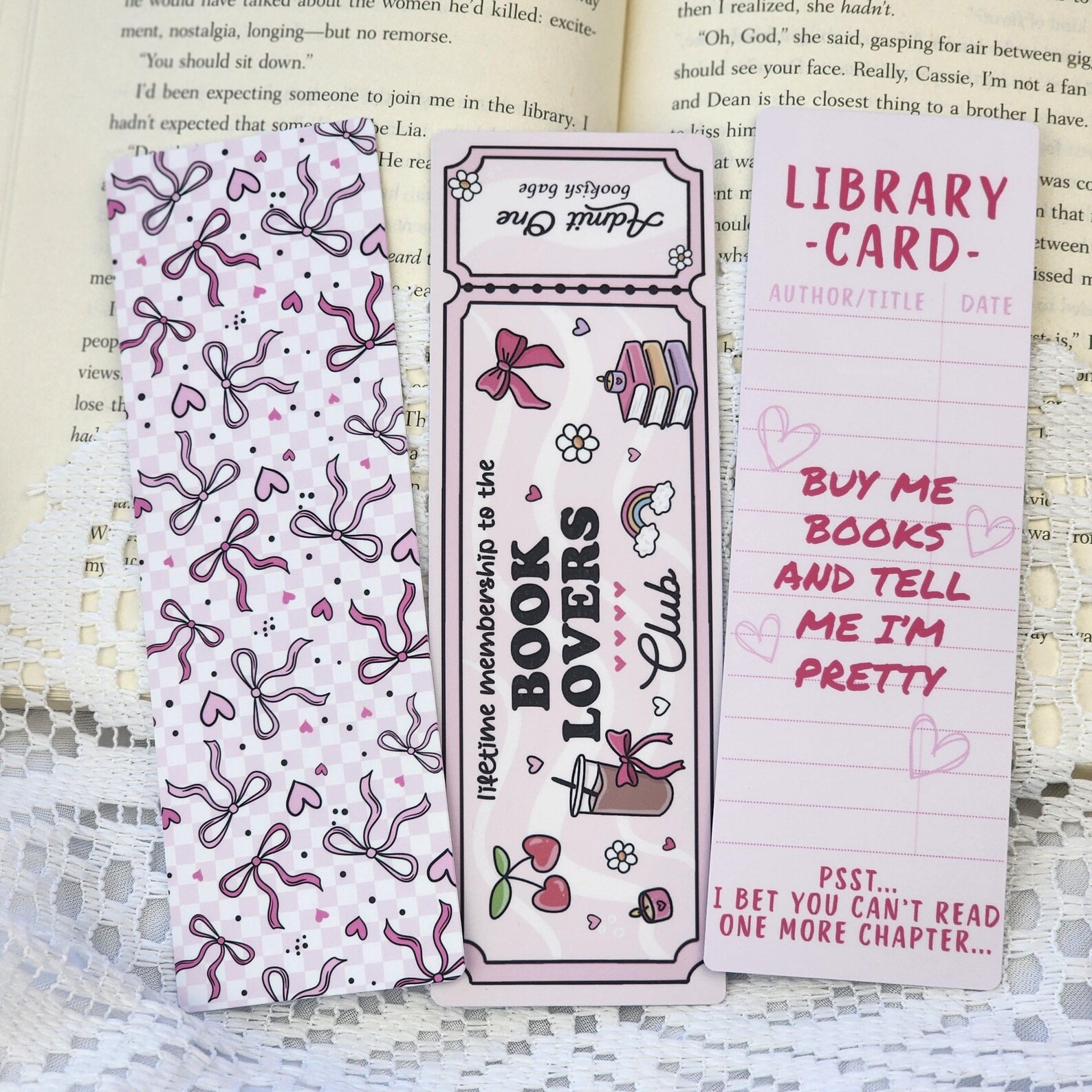 Bookmark Set for Book Lovers - Etsy