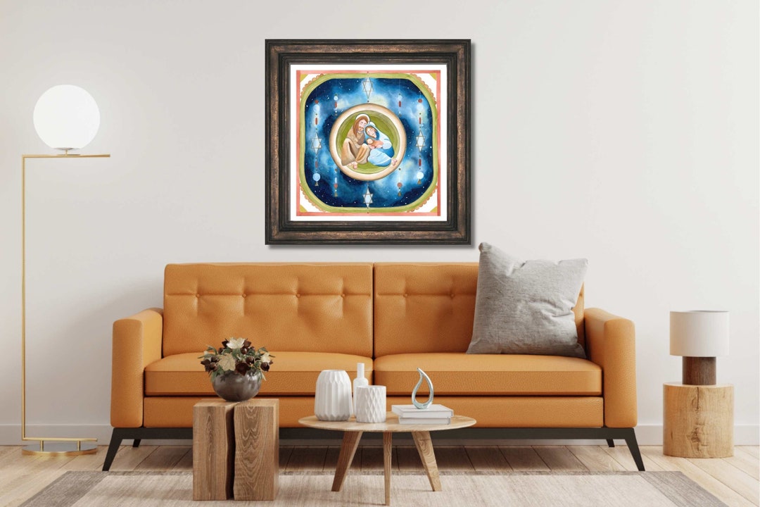 Holy Family Catholic Art Print Catholic Folk Art Catholic - Etsy