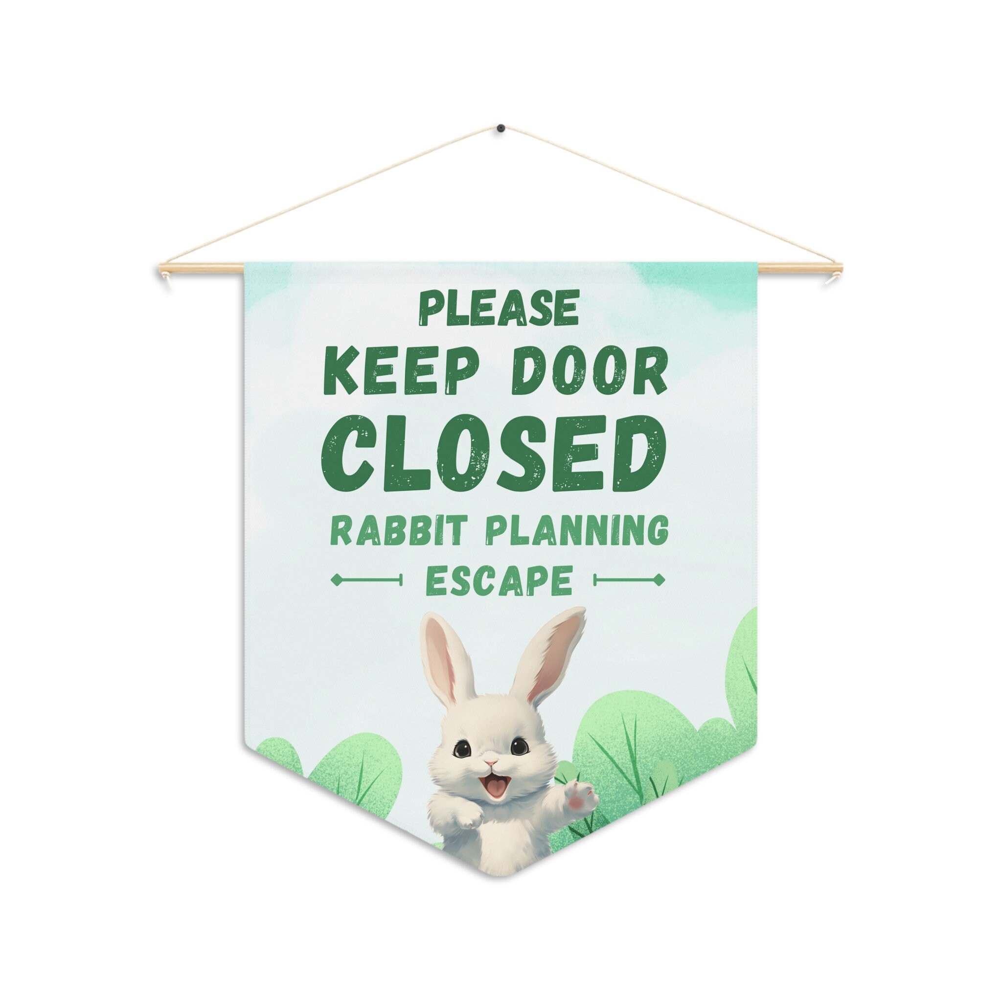 Bunny Safety Door Sign Please Keep the Door Close Cute Bunny Funny ...