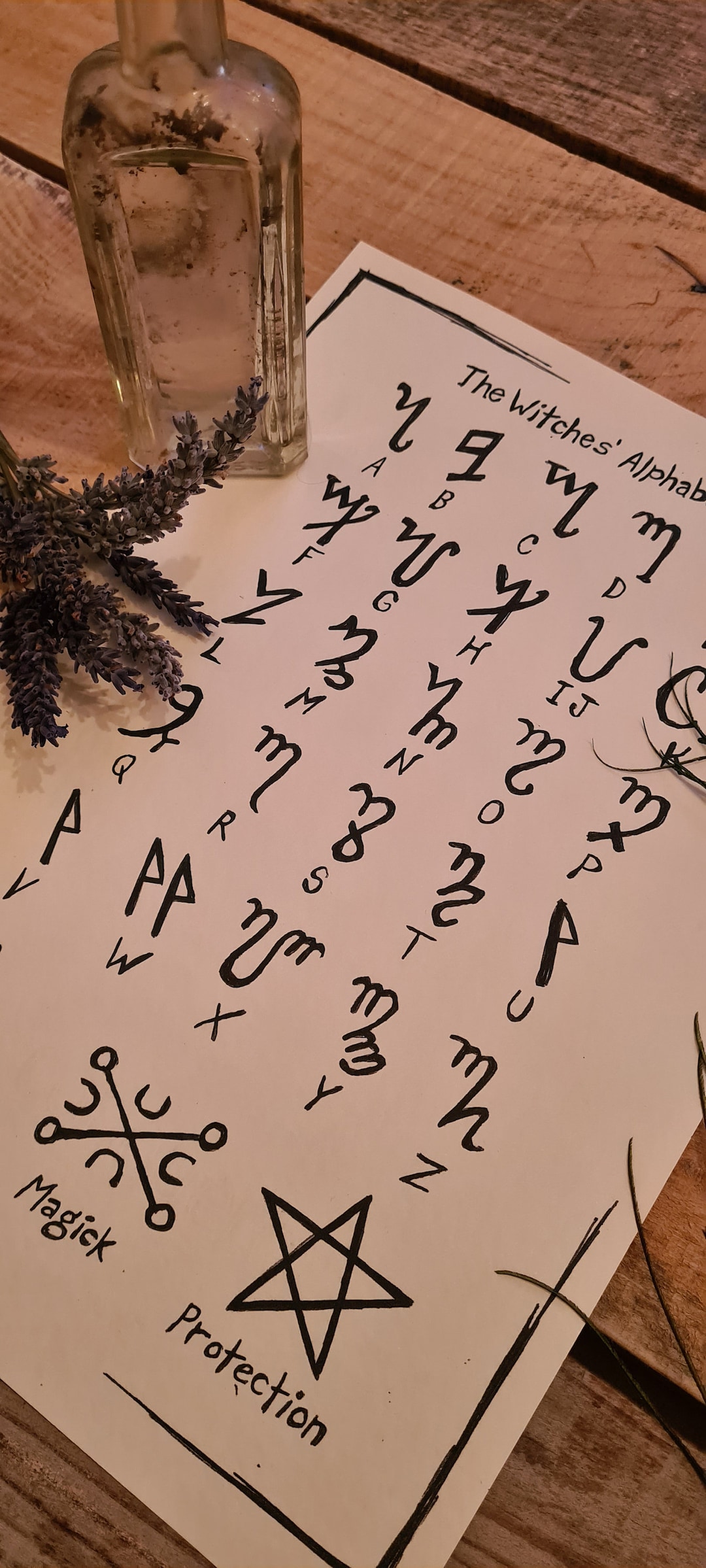 Witch Alphabet Digital Print Theban Alphabet - Etsy