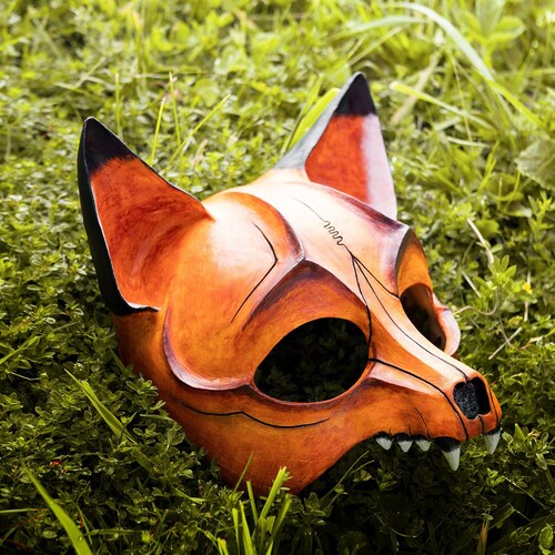 Fox Skull Mask Sand Mask Fox Larp Gn Furry Roleplay | Etsy