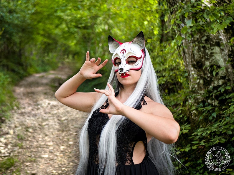 Fox Skull Mask Bloody Empress Mask Fox Larp Gn Furry - Etsy