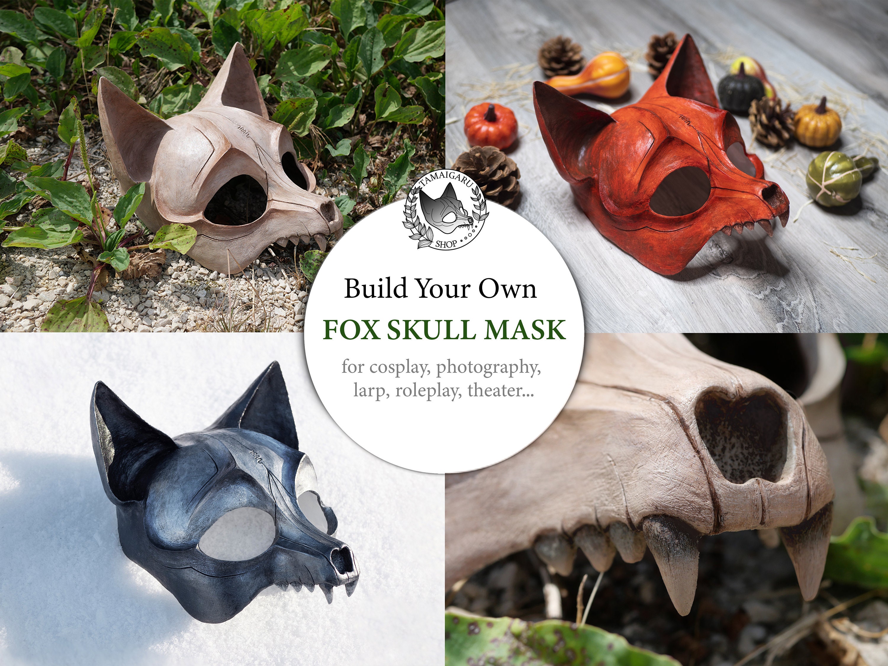 Build Your Own Customised Fox Skull Mask BYO Cosplay Costume ...