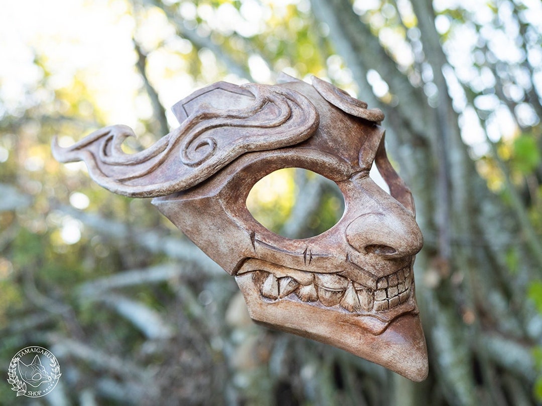 Japanese Demon Mask - Shodo | Oni Mask Larp Gn Furry Roleplay Cosplay ...