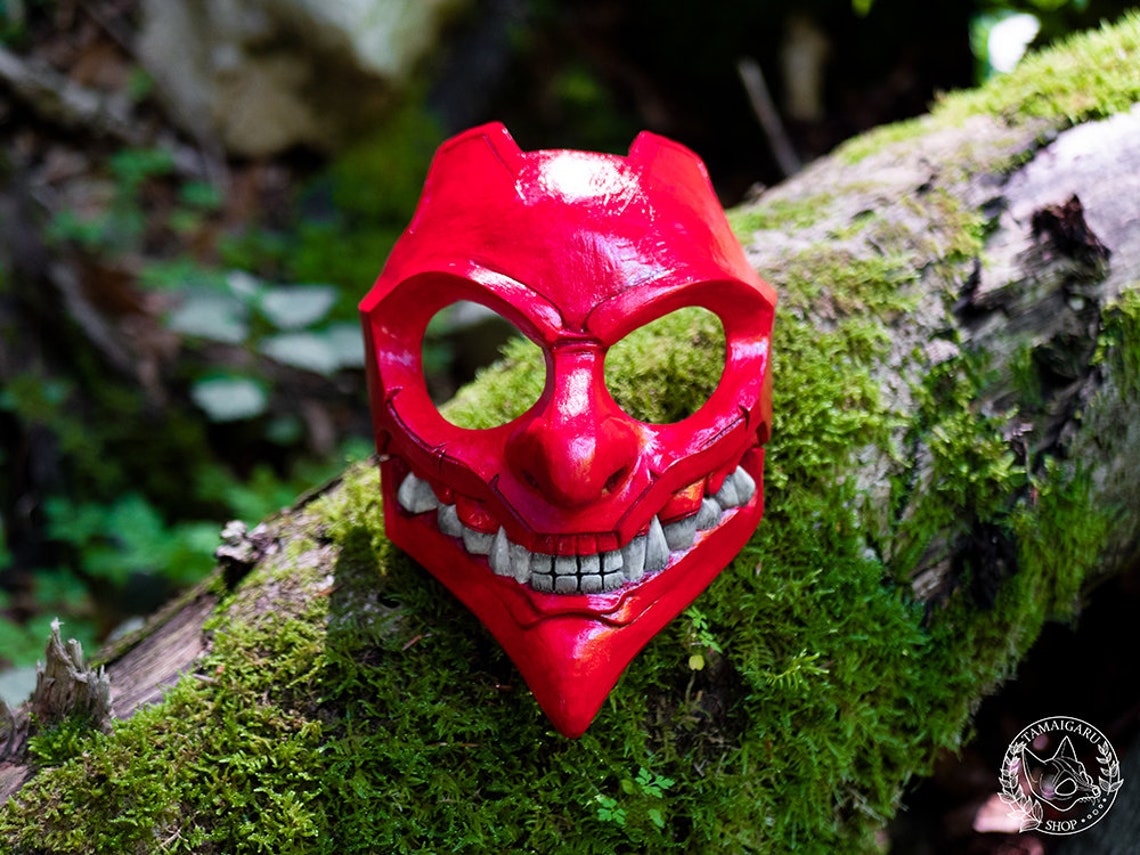 Japanische Dämonenmaske Jhin Oni Maske Larp GN Furry - Etsy.de