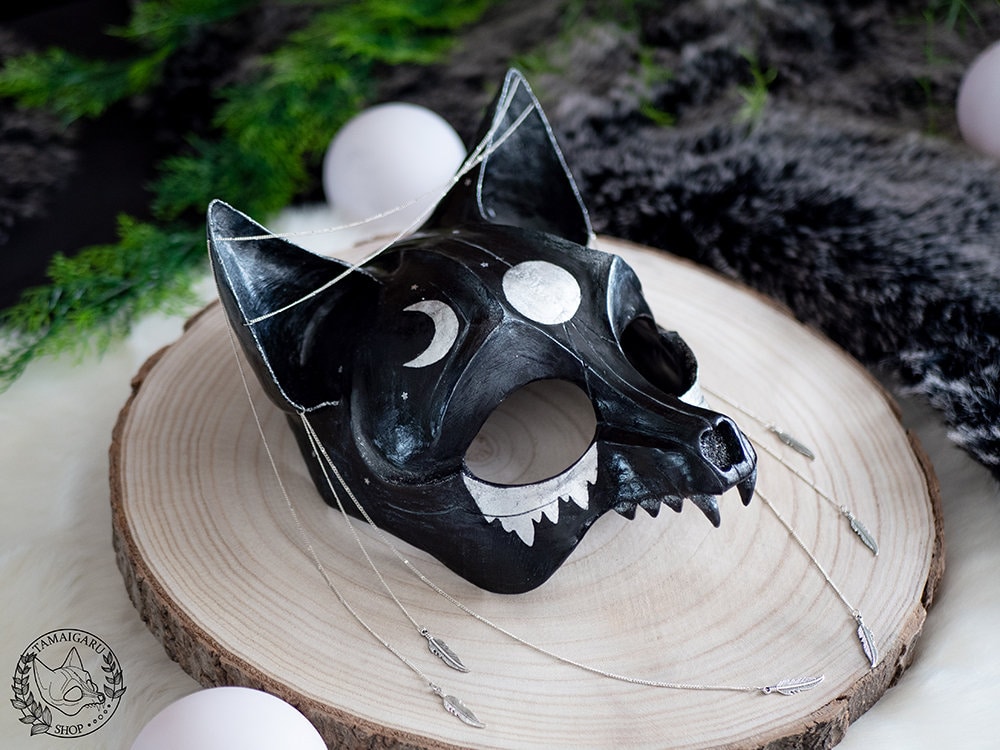 Fox Skull Mask Hecate witchcraft Mask Fox Larp Gn Furry - Etsy