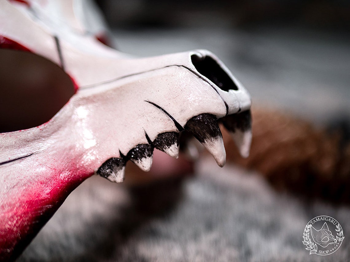 Fox Skull Mask Bloody Empress Mask Fox Larp Gn Furry - Etsy