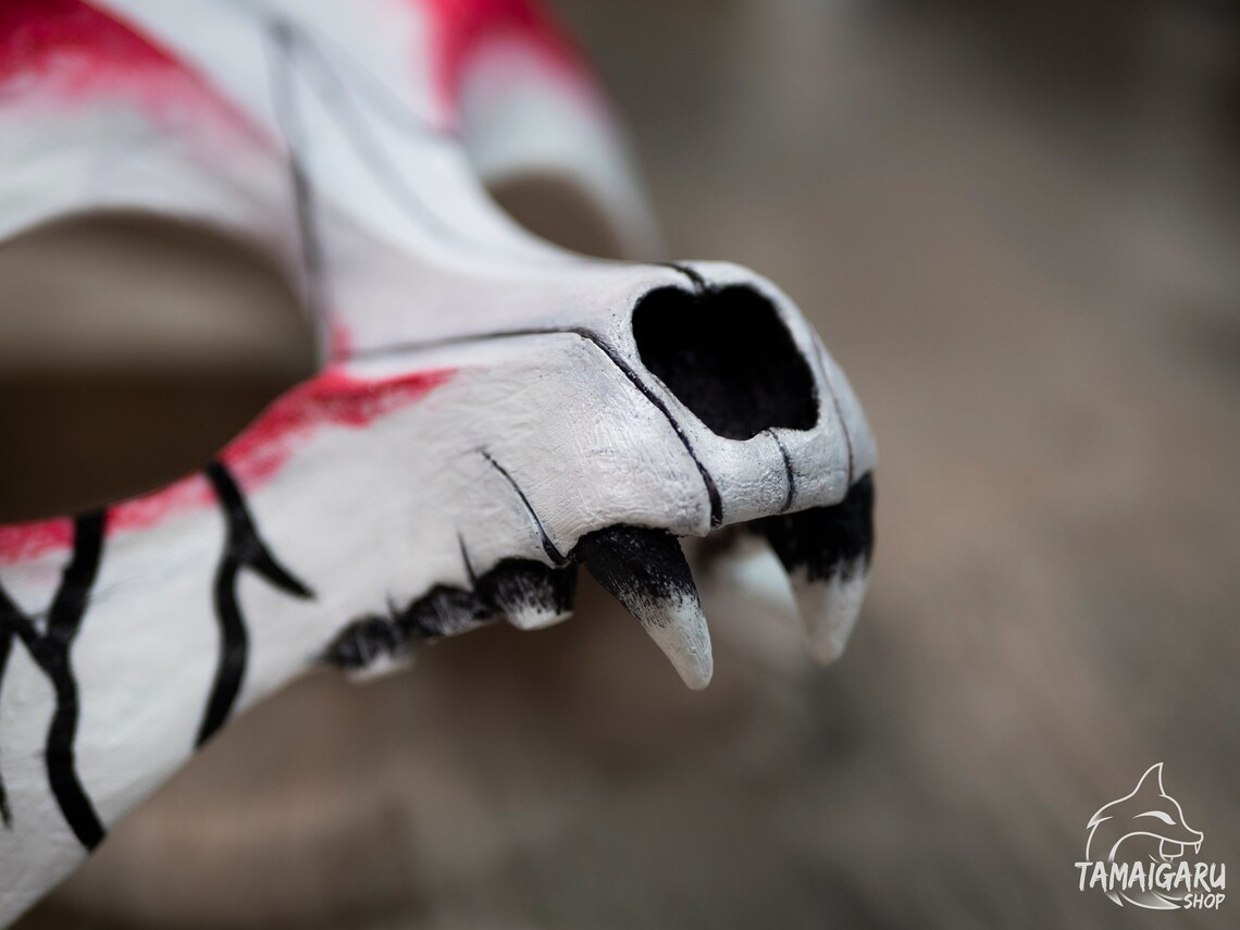 Fox Skull Mask Sanguine Mask Fox Larp Gn Furry Roleplay Cosplay - Etsy