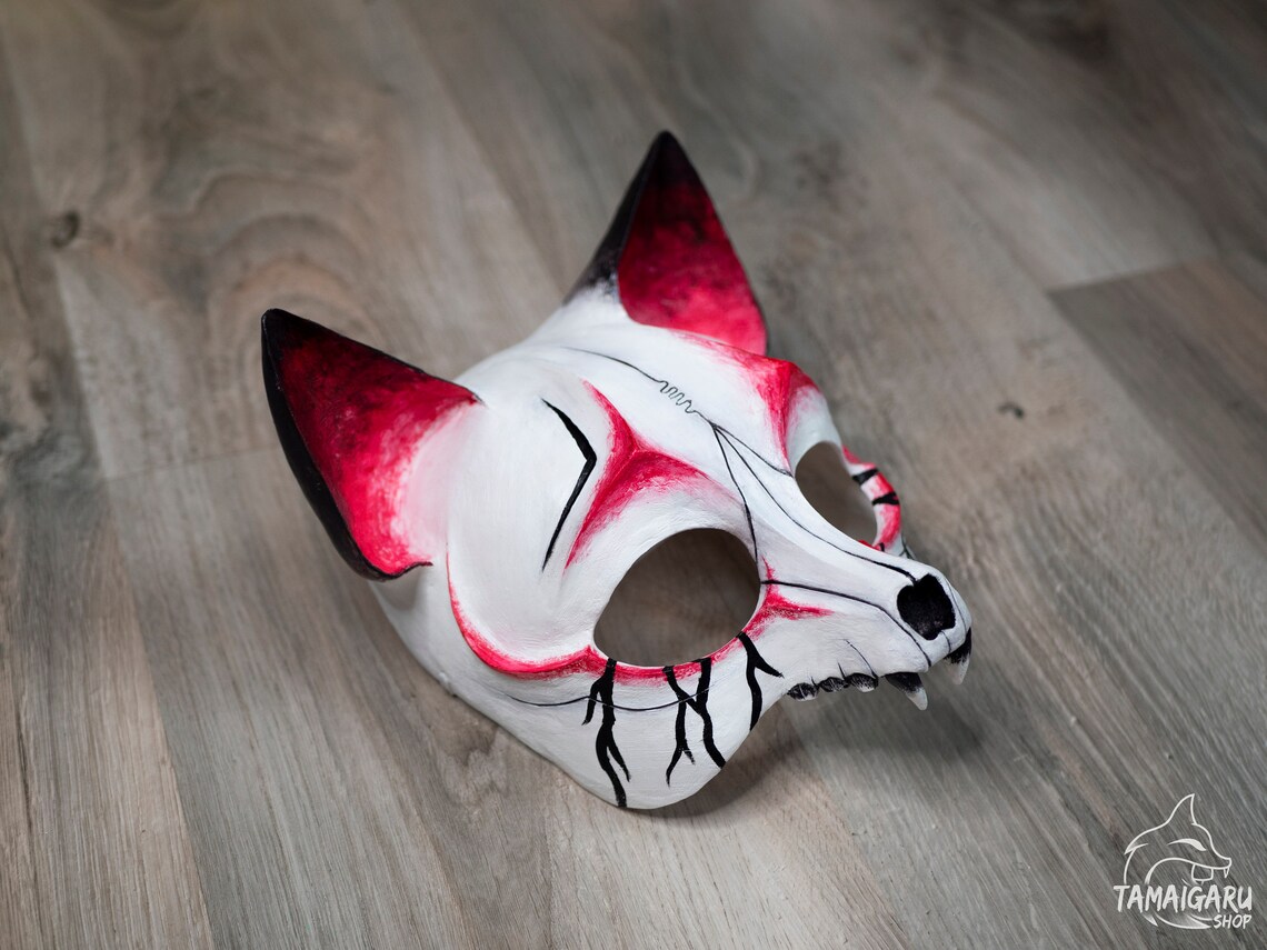 Fox Skull Mask Sanguine Mask Fox Larp Gn Furry Roleplay Cosplay - Etsy