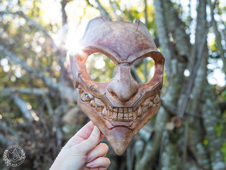 Japanese Demon Mask Shodo Oni Mask Larp Gn Furry Roleplay Cosplay ...