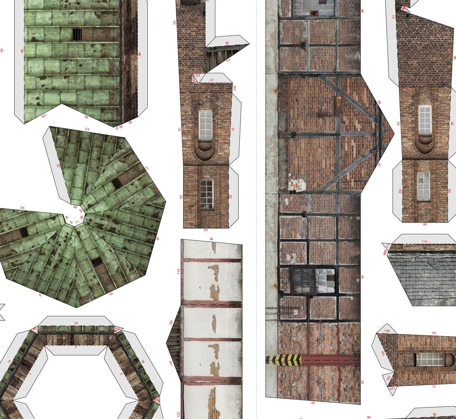 Paper Building, Papercraft, Digital Template, Origami, PDF Download DIY ...