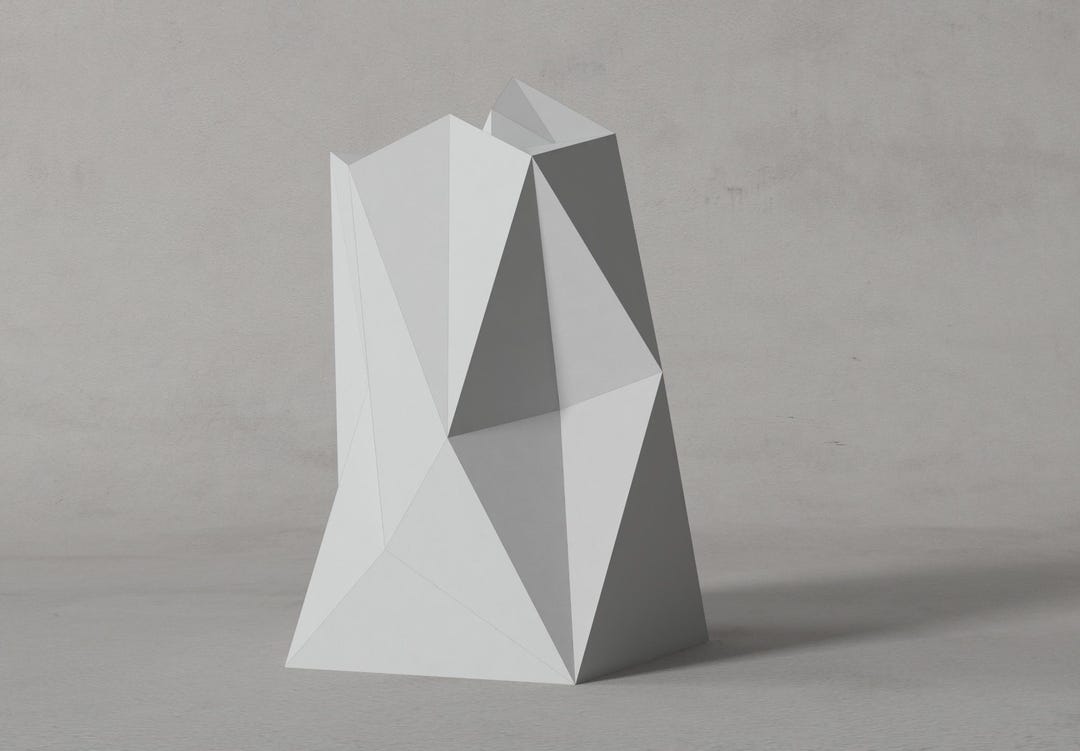 Paper Vase, Papercraft, Digital Template, Origami, PDF Download DIY ...