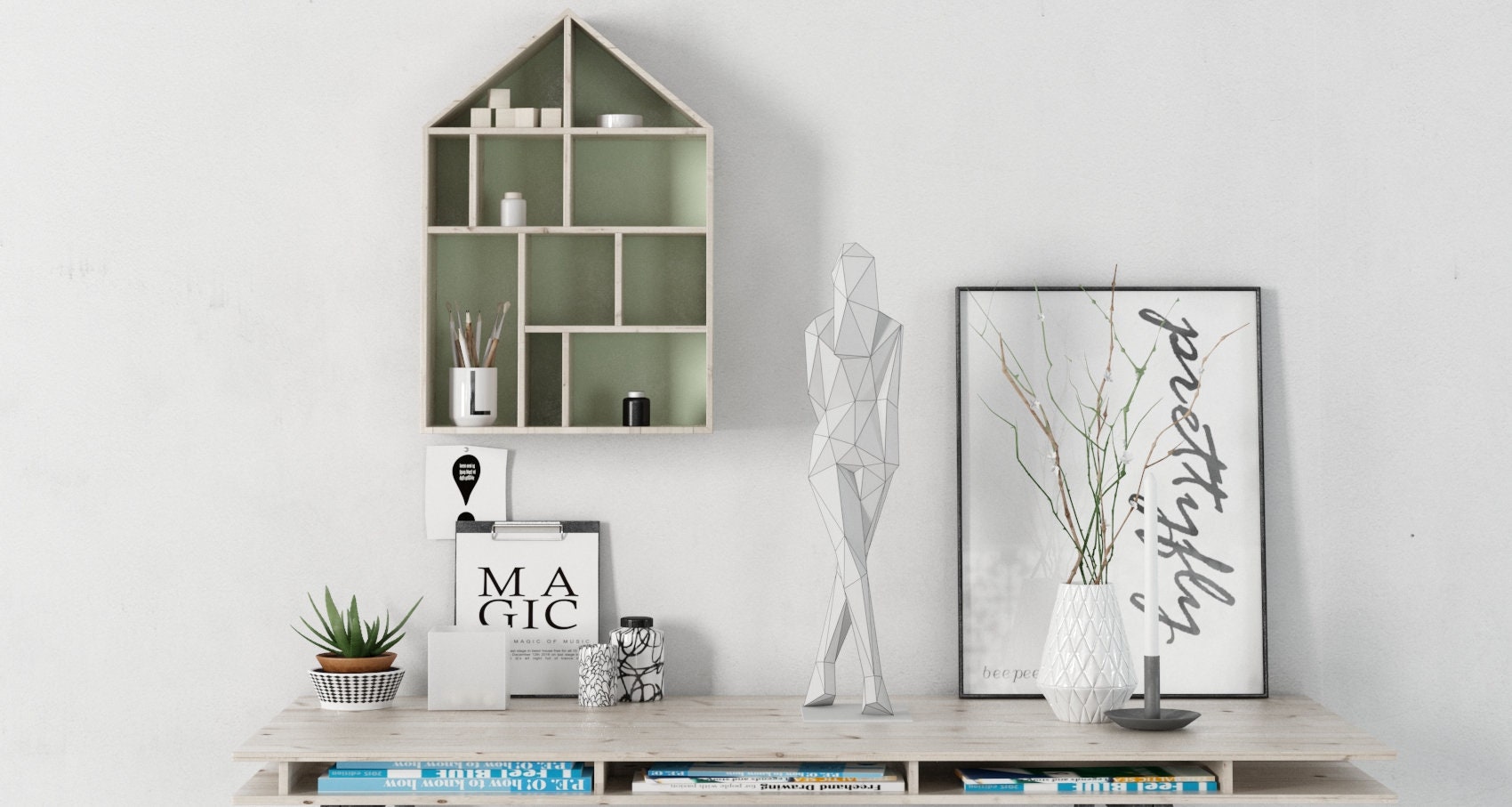 Paper Woman, Papercraft, Digital Template, Origami, PDF Download DIY ...