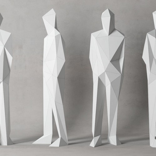 Paper Man Papercraft Digital Template Origami PDF Download - Etsy