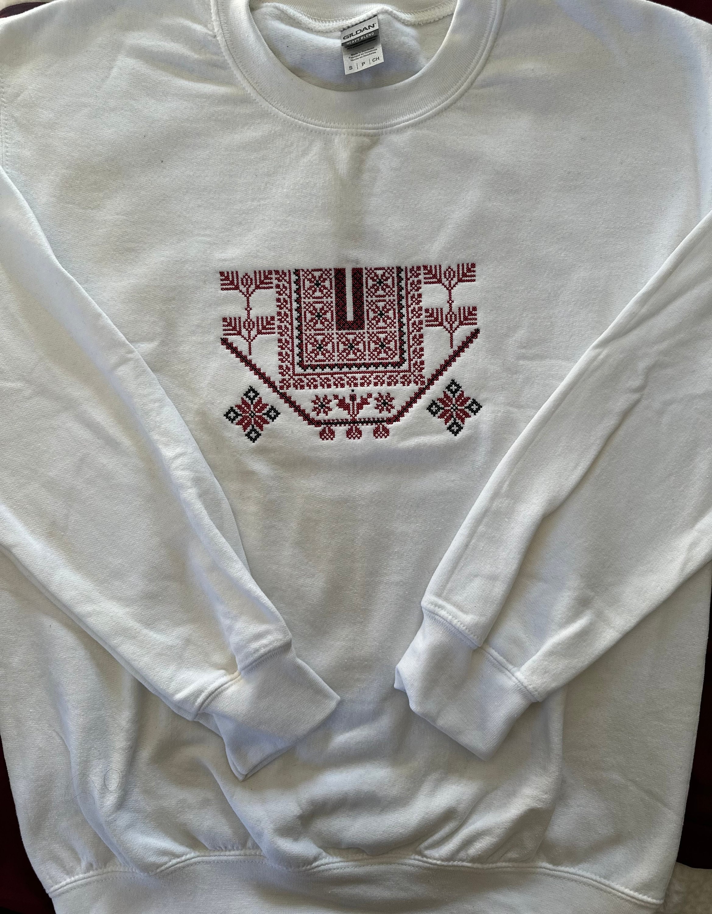 Chest Panel Tatreez Sweater Traditional Tatreez Palestinian Tatreez ...