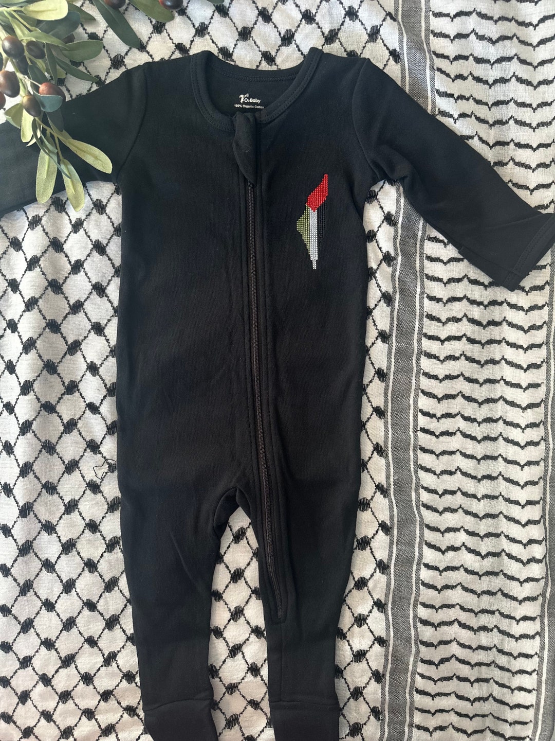 Palestinian Tatreez Baby Sleeper | Palestine Country Baby Clothes - Etsy