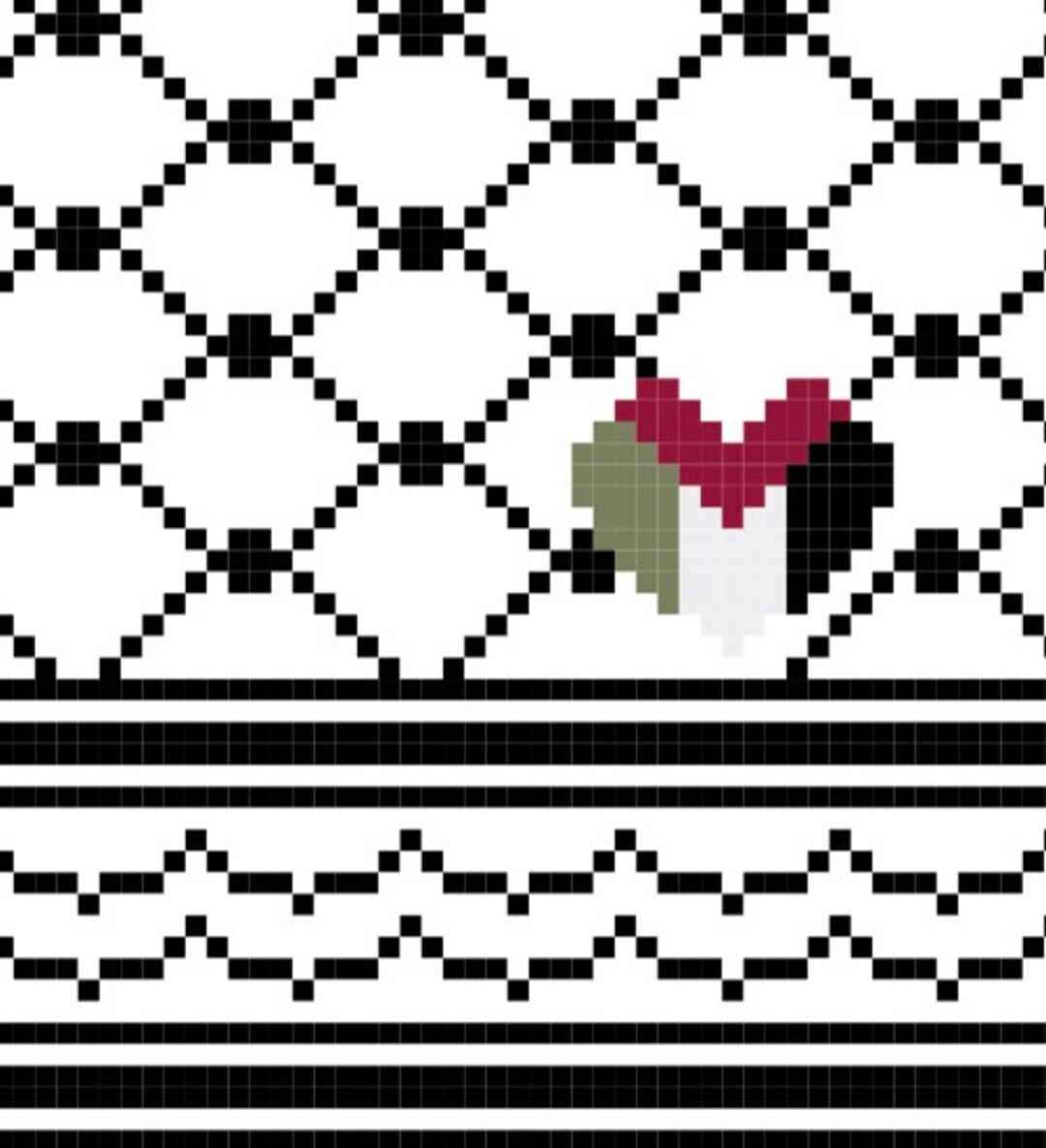 Framable Hatta Tatreez Design Digital Pattern - Etsy
