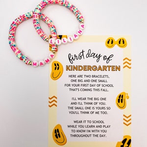 Back to School Bracelet Set, First Day of School Bracelet, Mama and Me ...