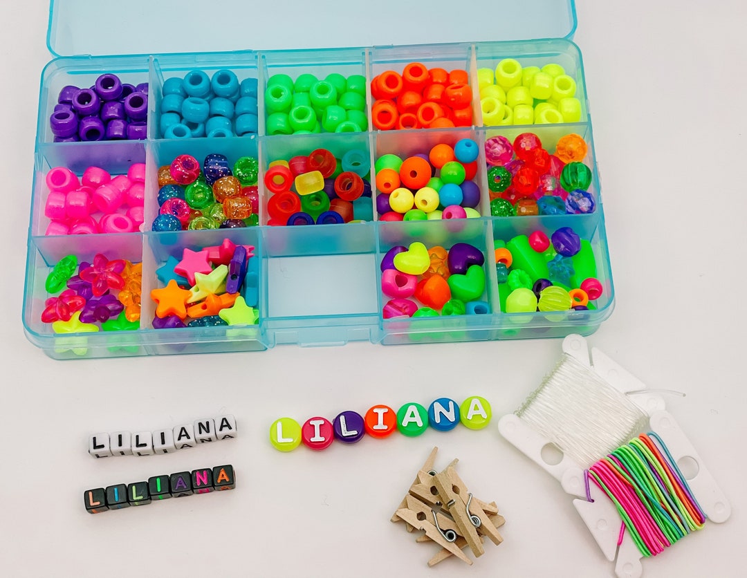 Neon Bead Kit, Theme Bead Kit,younger Kids Bead Kit, DIY Jewelry Making ...