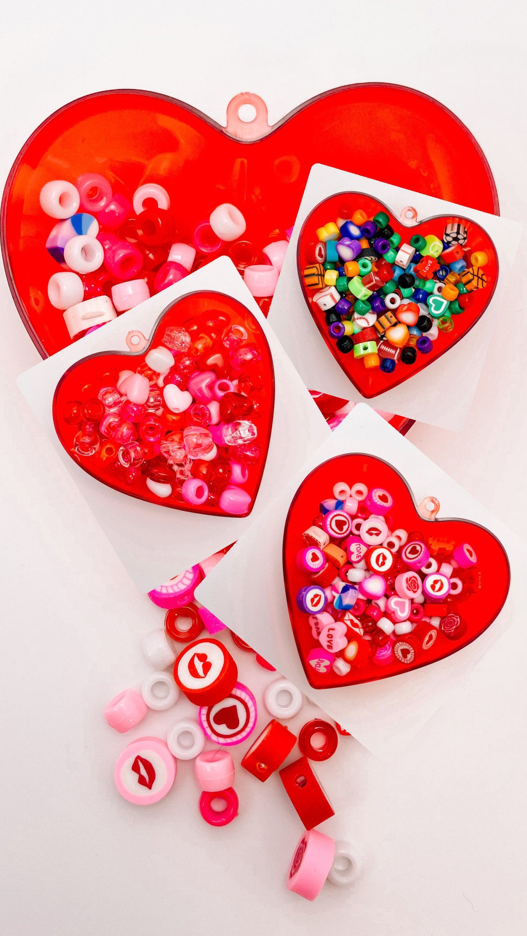 Valentine’s Day Bead Kit,kids Bead Kit, DIY Jewelry Kit,bracelet Making ...
