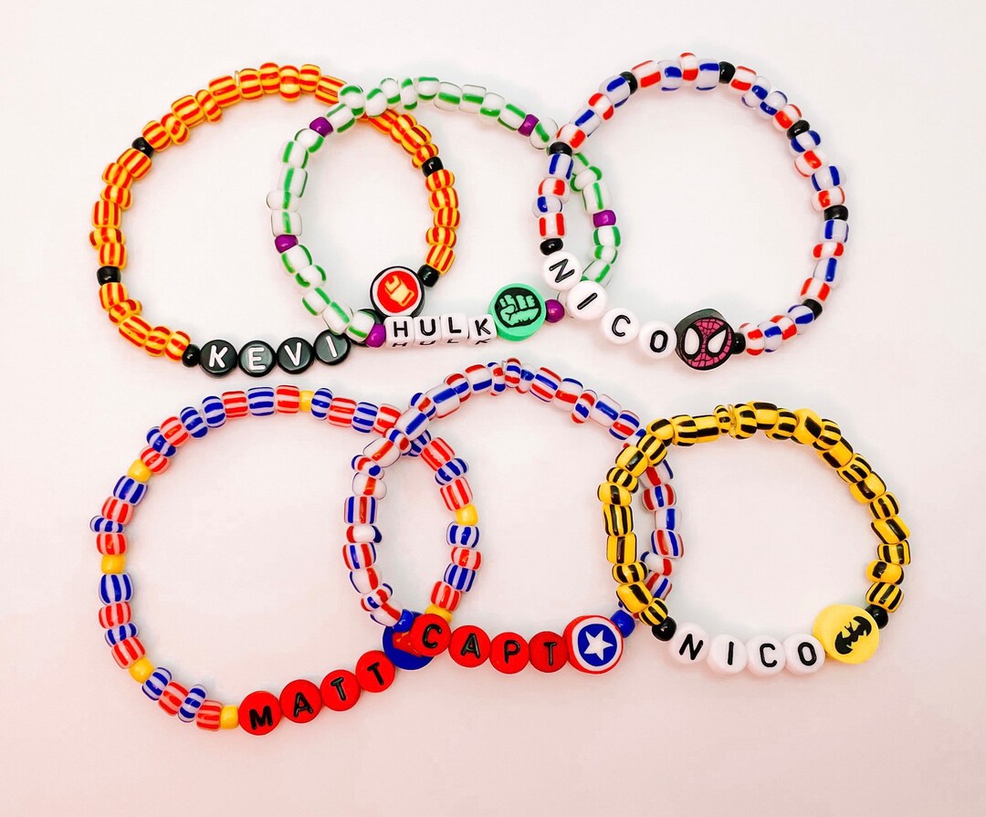 Superhero Bracelet, Superhero Bead Bracelet, Superhero Seed Bead ...