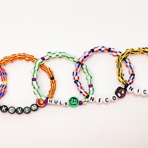 Superhero Bracelet, Superhero Bead Bracelet, Superhero Seed Bead ...