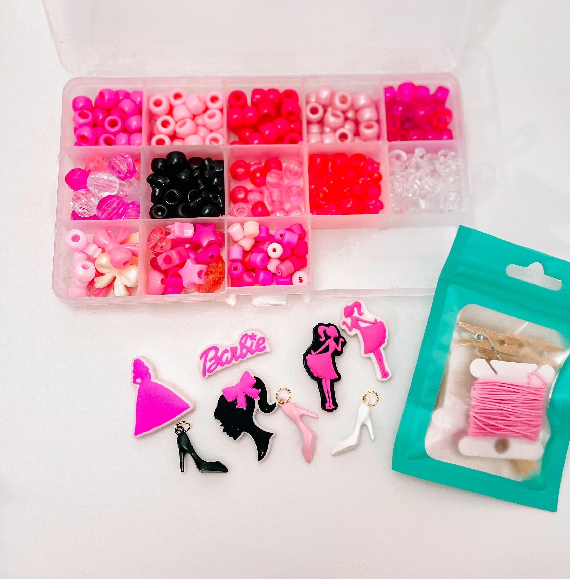 Barbie Bead Kit, Girls Bead Kit, Barbie Craft,younger Kids Bead Kit ...