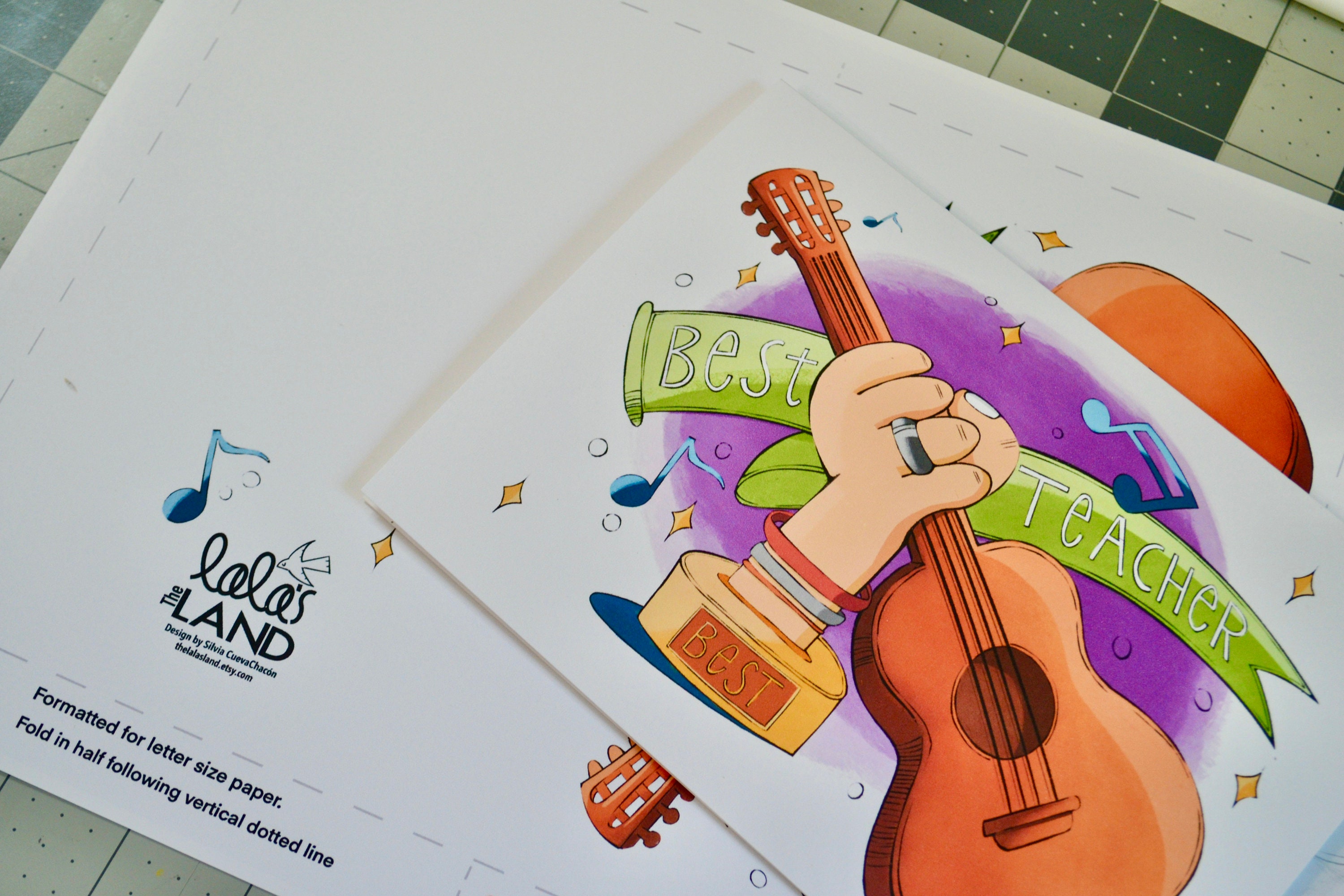 Best Music Teacher Card Printable Teacher Appreciation Card End of ...