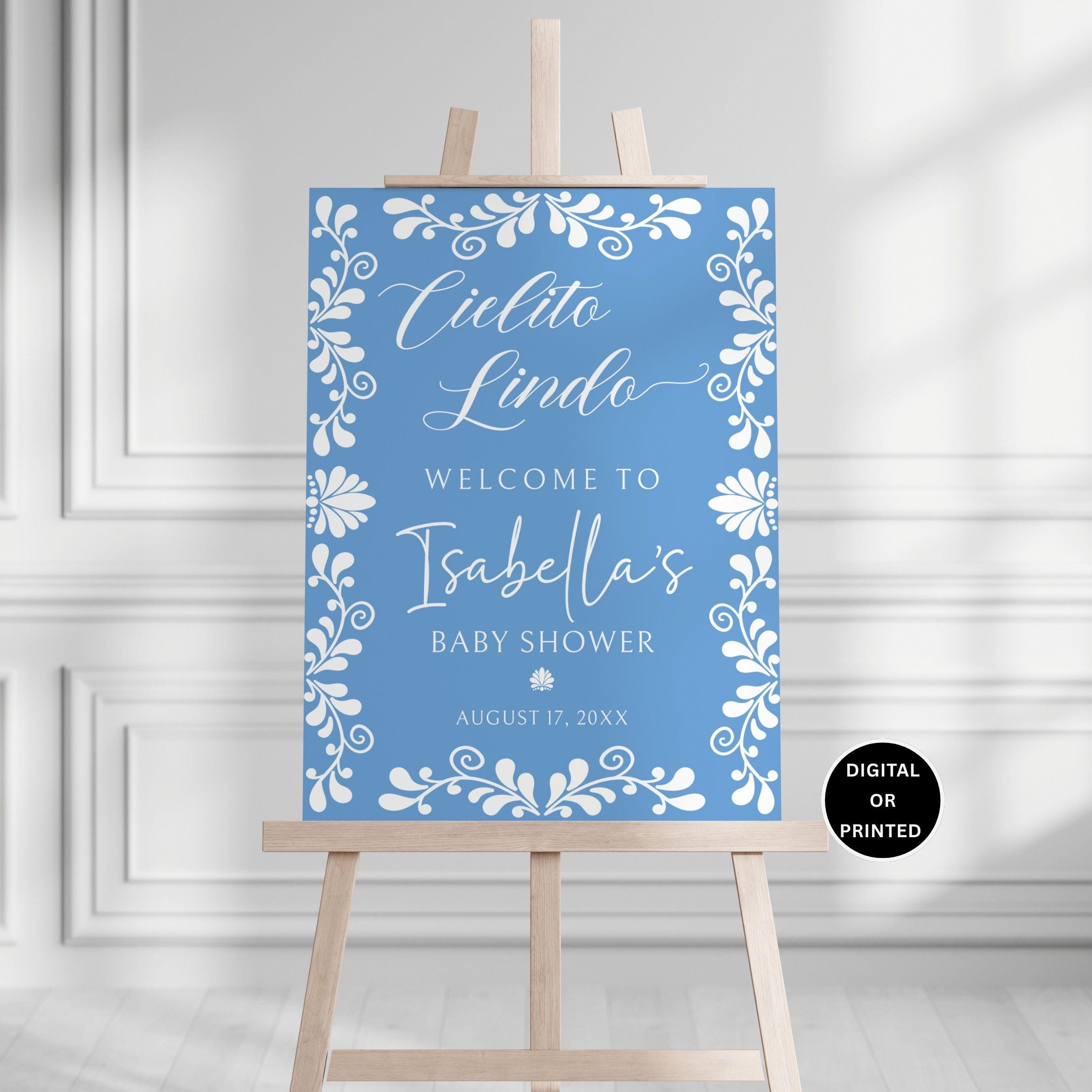 Cielito Lindo Baby Shower Welcome Sign Printed or Digital, Talavera ...