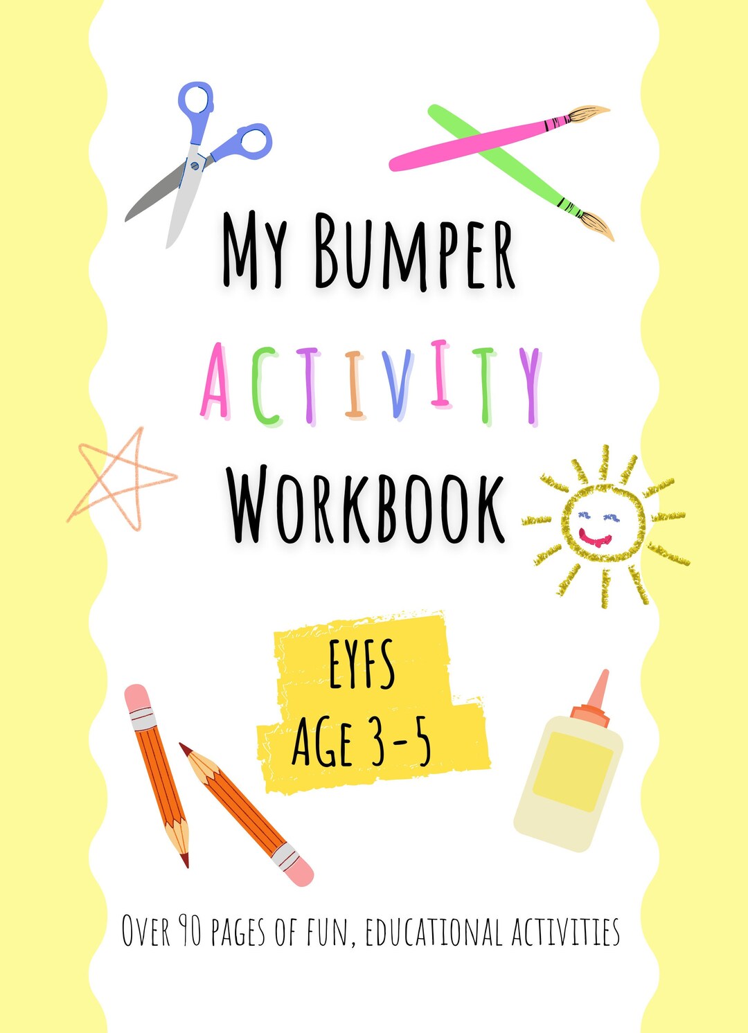 My Bumper Activity Workbook for Pre-school or Reception Kids - Etsy