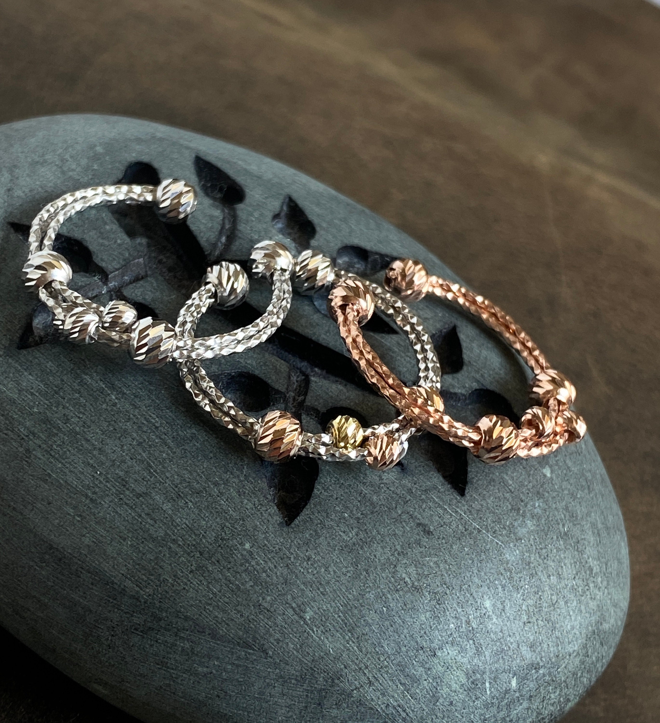 Set of 3 Rings Interlocking Ring Twist Ring Textured Sterling Silver ...