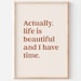 Life is Beautiful Digital Art Print Inspirational Quote - Etsy