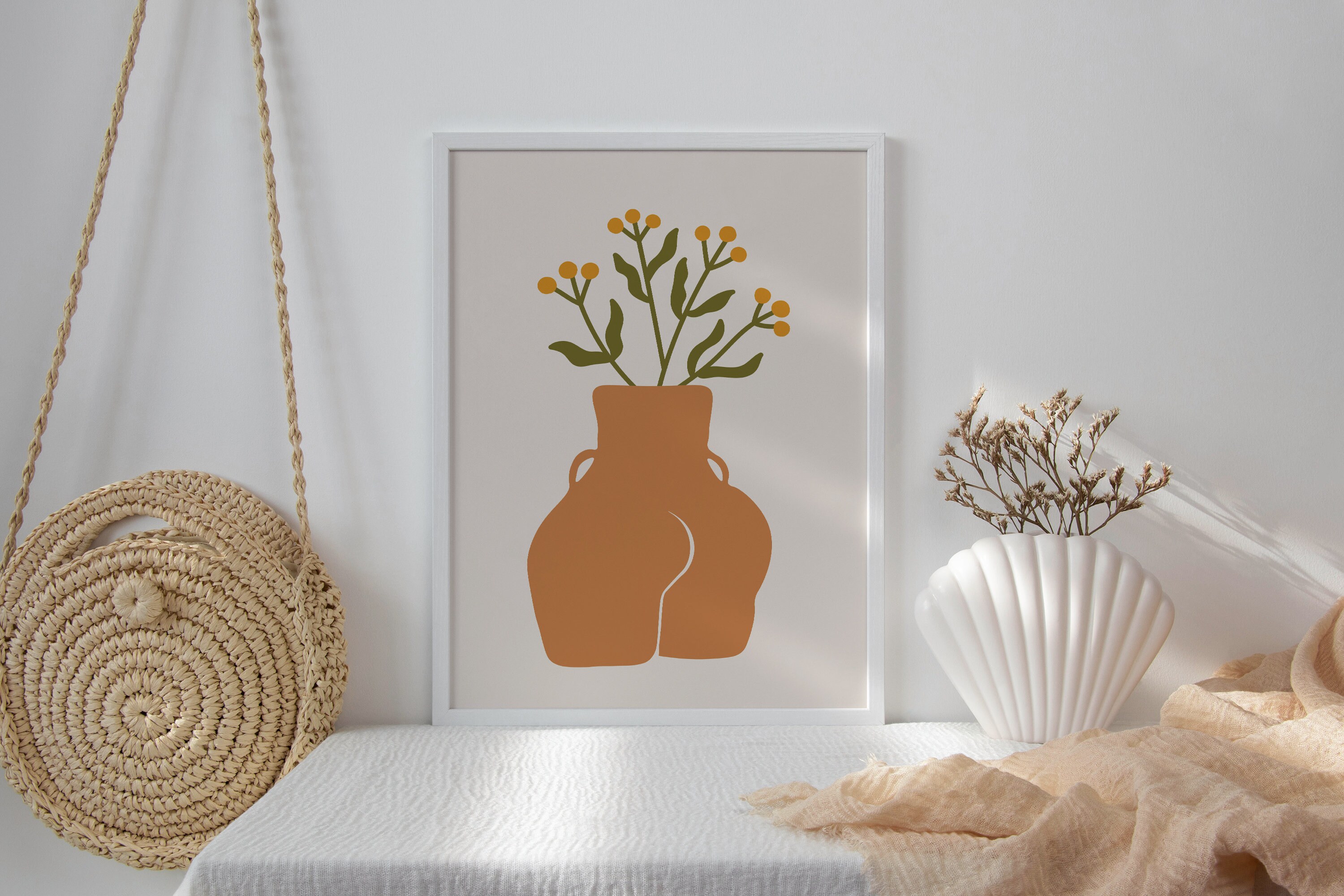 Woman Sculpture Art Print Female Body Vase Printable Poster - Etsy