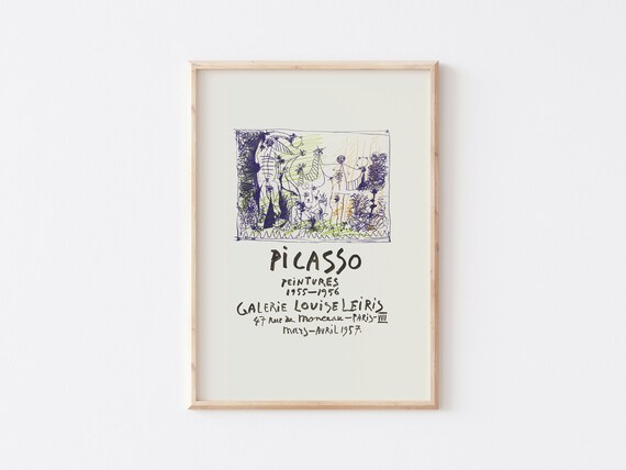 Picasso Exhibition PRINTABLE Pablo Picasso Drawing Wall Art - Etsy