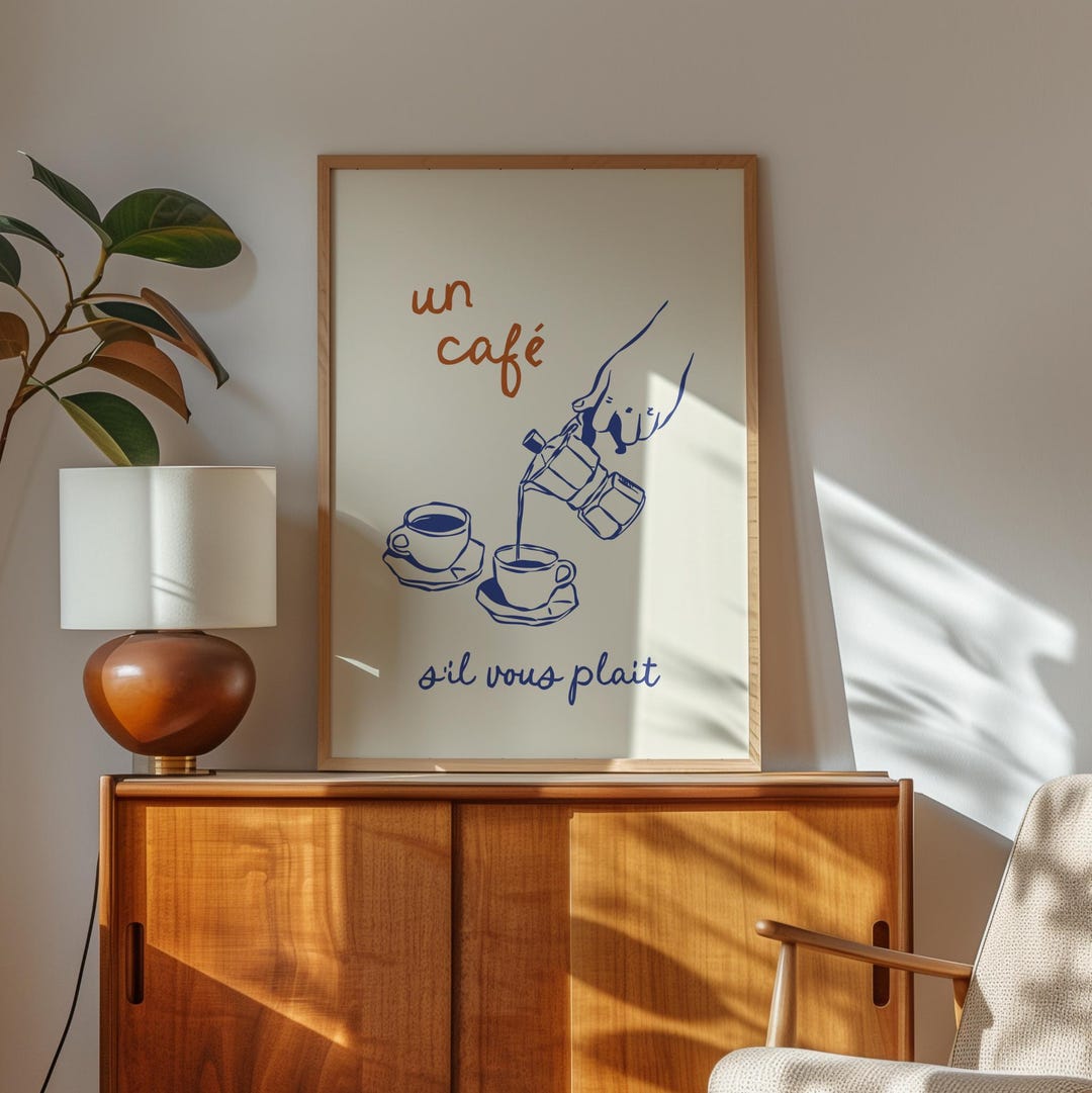Trendy Coffee PRINTABLE, French Café Wall Art, Kitchen Decor, Cute ...