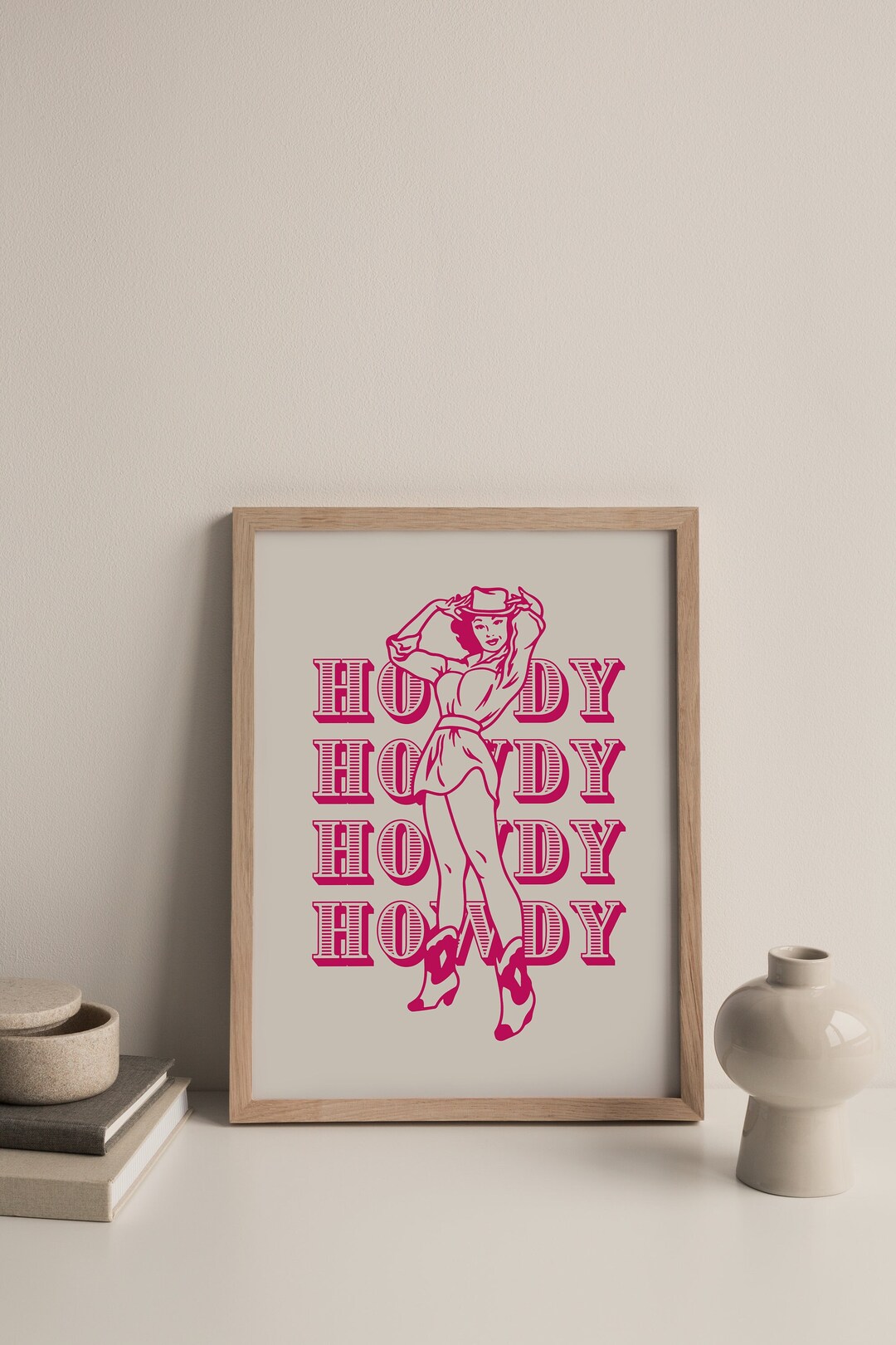 Retro Howdy PRINTABLE Poster, Vintage Western Poster, Southern ...