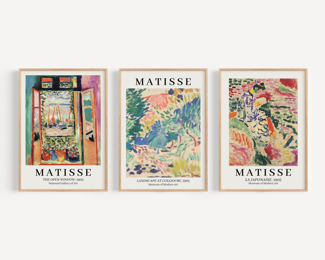 Matisse Print Set of 3, Art Exhibition Poster, Colorful Gallery Wall ...
