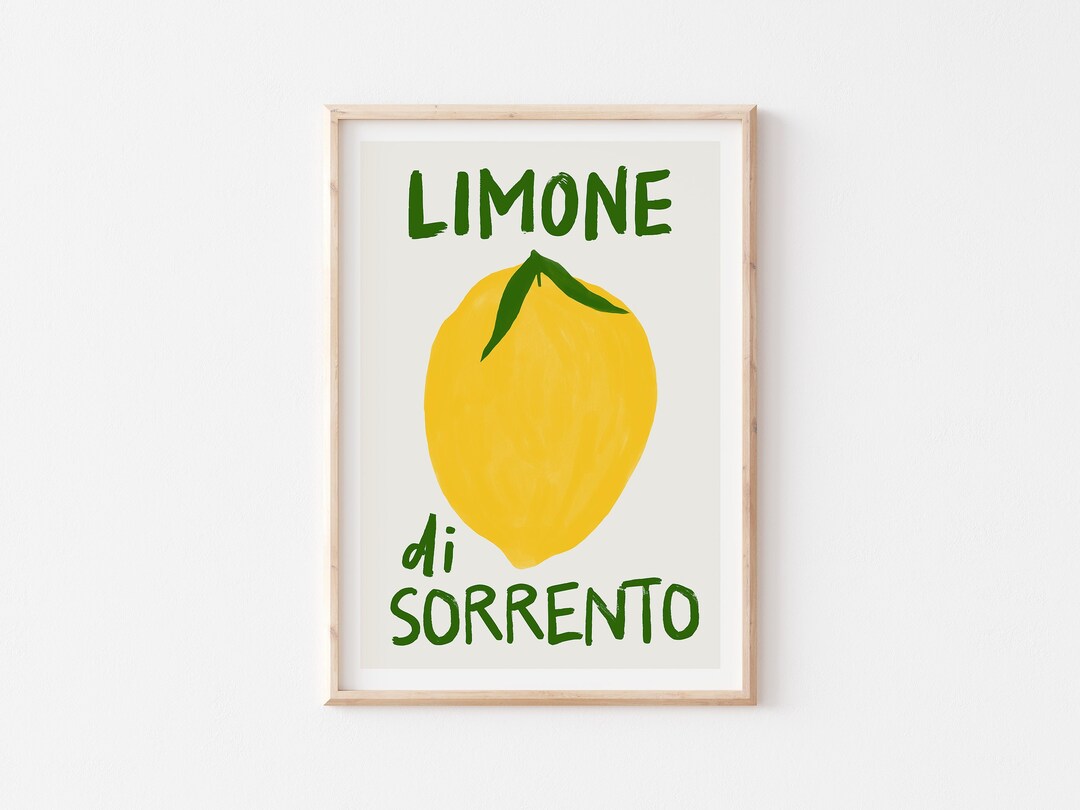 Sorrento Lemon Art Print, Italian Kitchen Decor (digital Download) - Etsy