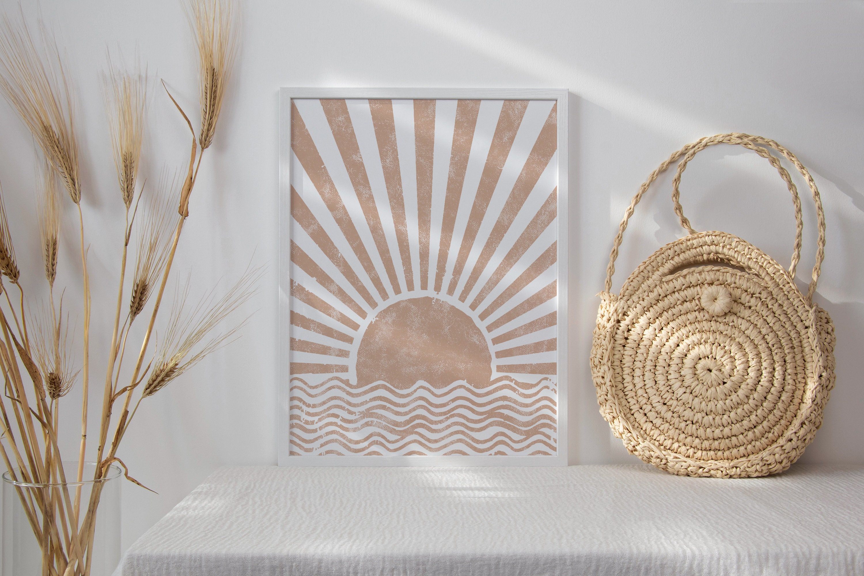 Sunshine PRINTABLE Printable Sunburst Poster Minimalist - Etsy