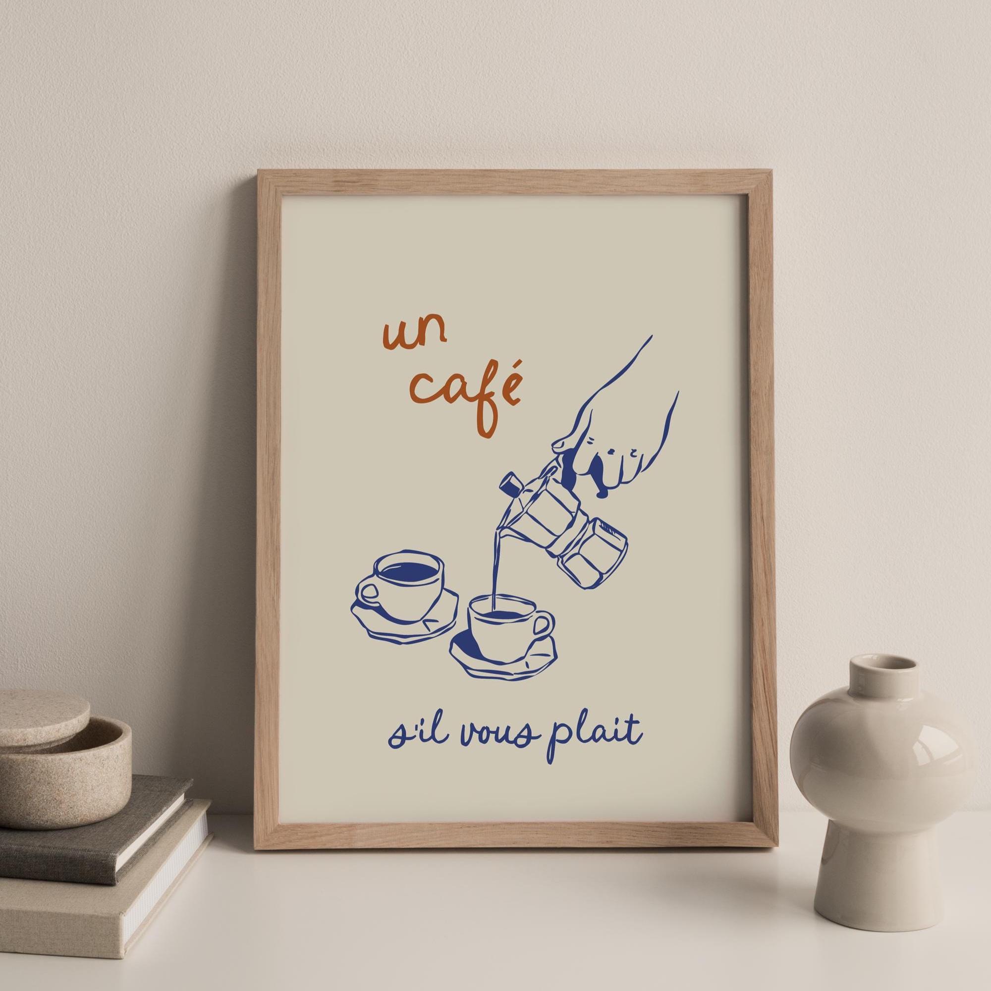 Trendy Coffee PRINTABLE, French Café Wall Art, Kitchen Decor, Cute ...