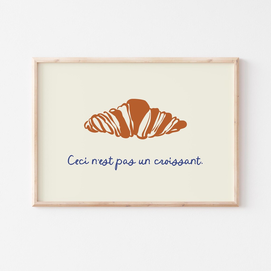 Trendy Croissant PRINT, French Bakery Wall Art, Kitchen Decor, Coffee ...