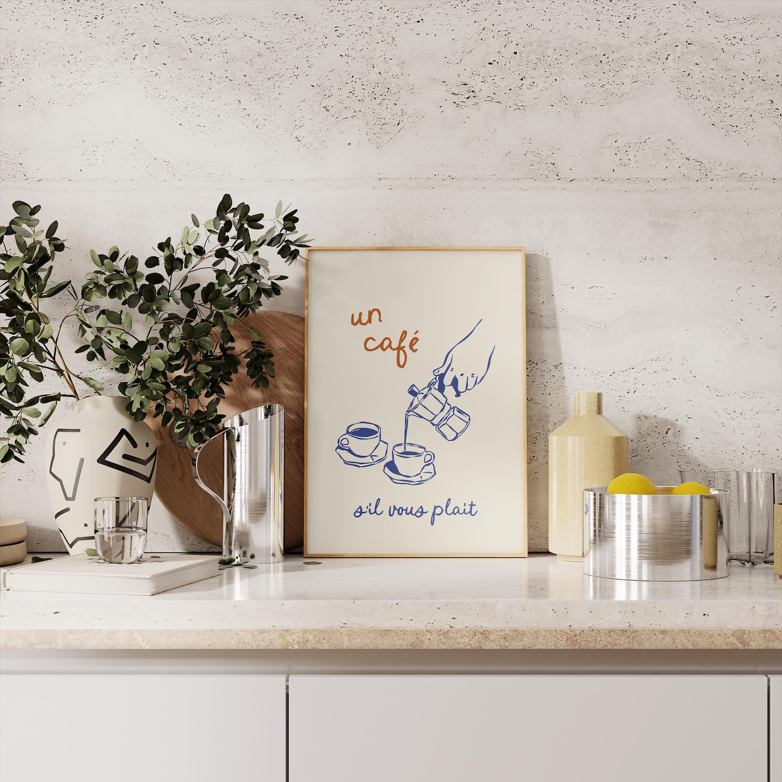 Trendy Coffee PRINTABLE, French Café Wall Art, Kitchen Decor, Cute ...