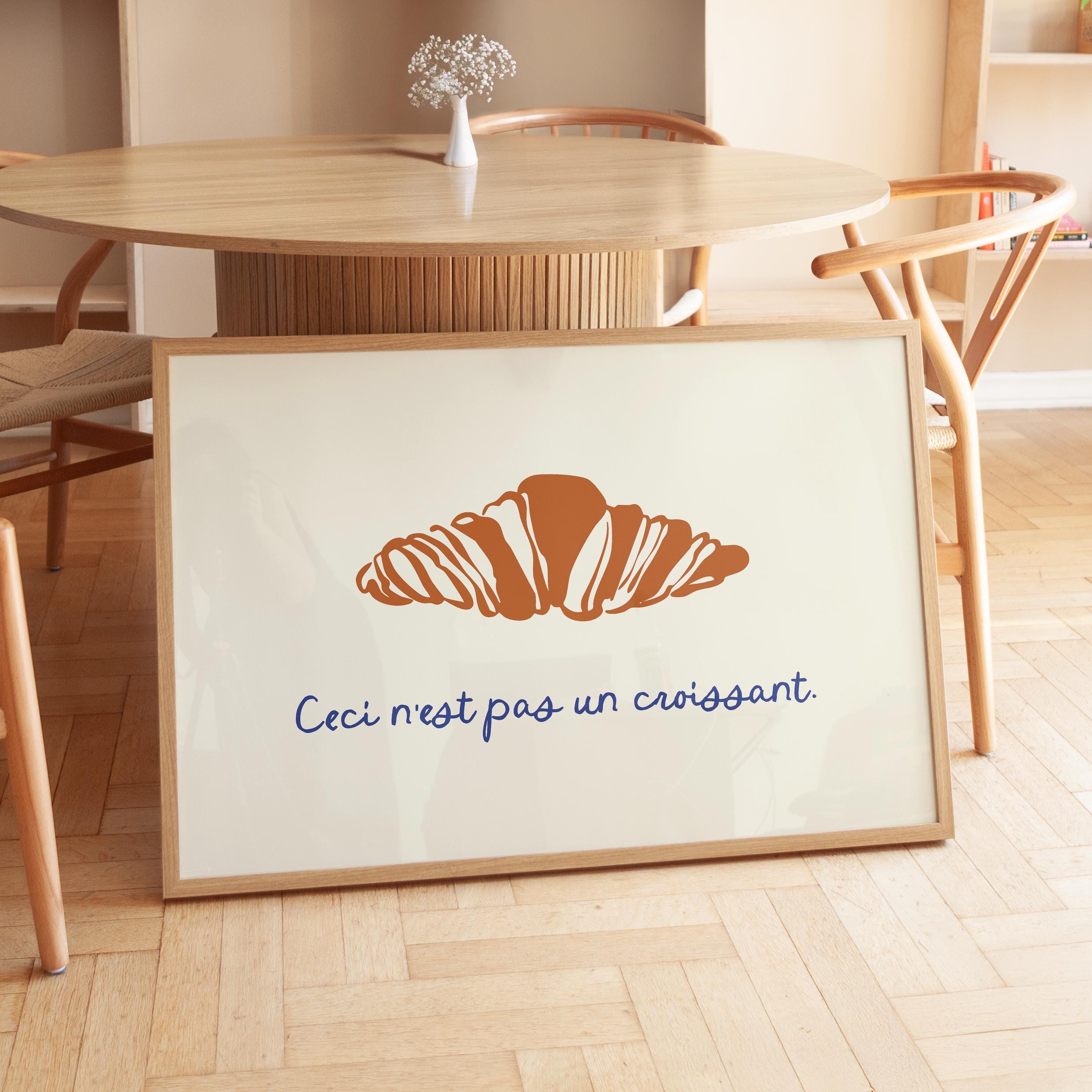 French Croissant Art Print, Ceci N'est Pas Un Croissant (digital ...