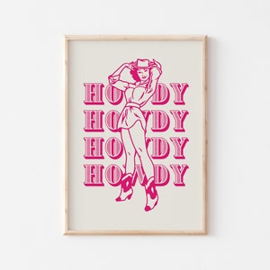 Retro Howdy PRINTABLE Poster, Vintage Western Poster, Southern ...