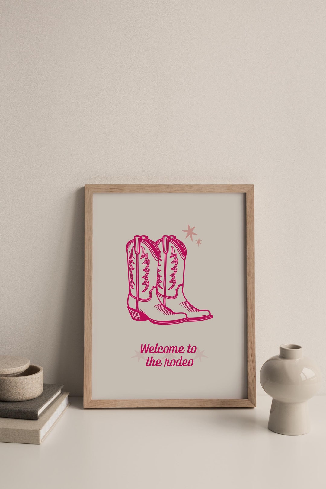 Pink Cowboy Boots Print, Girly Western Wall Art (digital Download) - Etsy