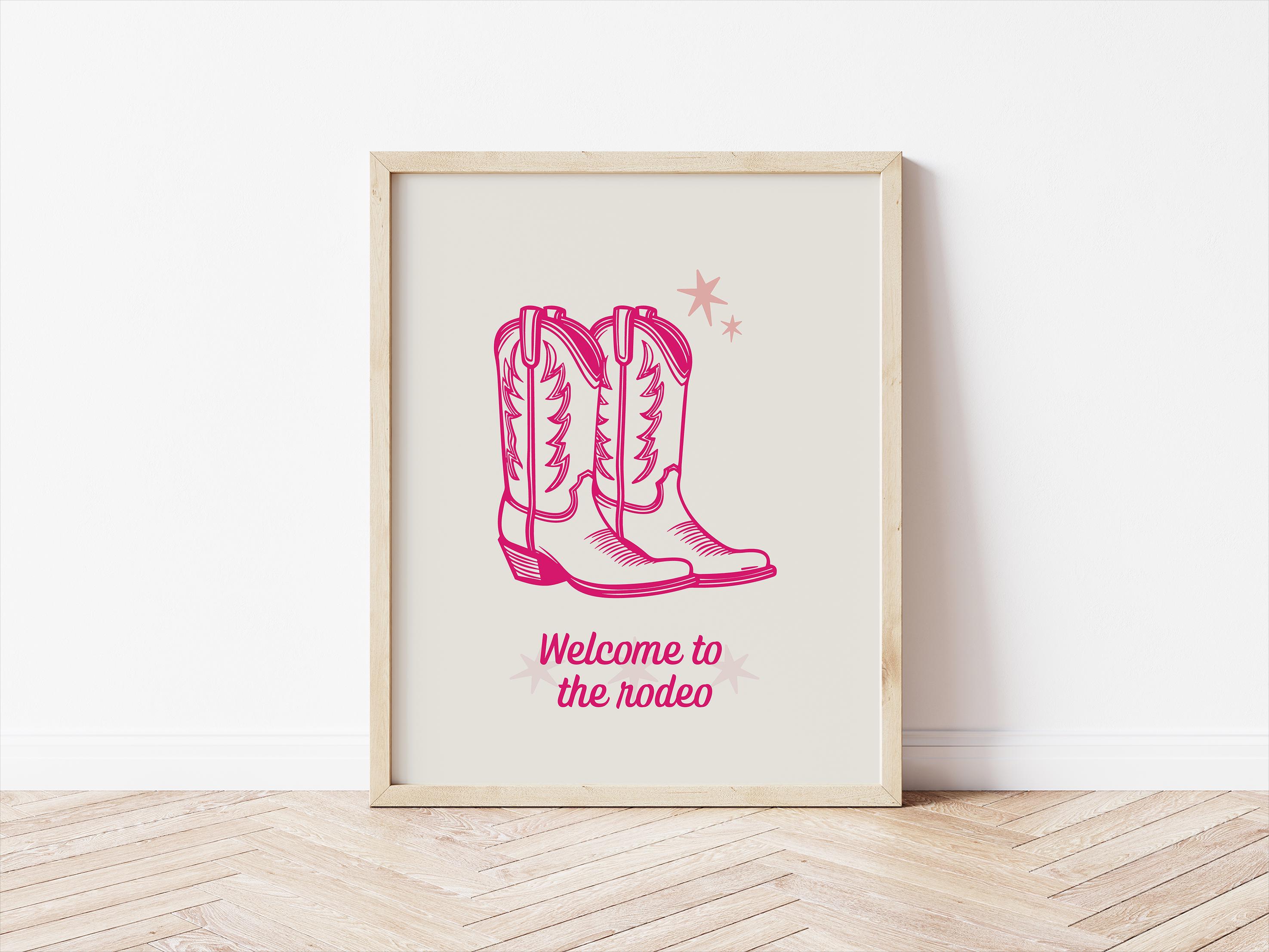 Pink Cowboy Boots Print, Girly Western Wall Art (digital Download) - Etsy