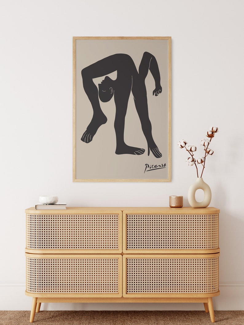 Picasso Art Print Abstract Figure Poster Minimalist Acrobat | Etsy
